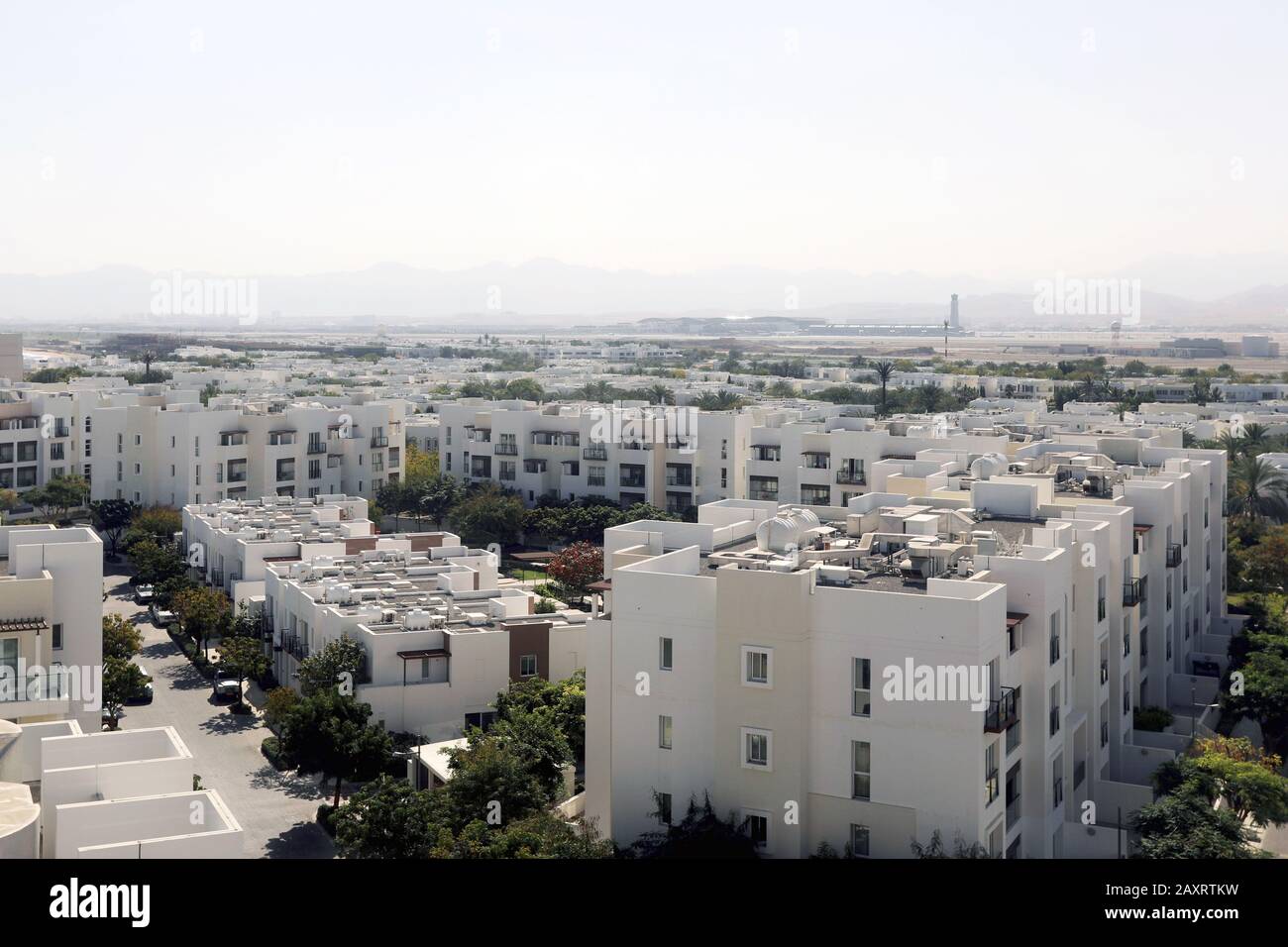 Muscat / Oman – February 13, 2020: View across the Al Mouj (The Wave ...