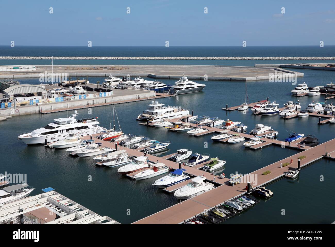 Muscat / Oman – February 13, 2020: Boats tied up at Al Mouj (The Wave ...