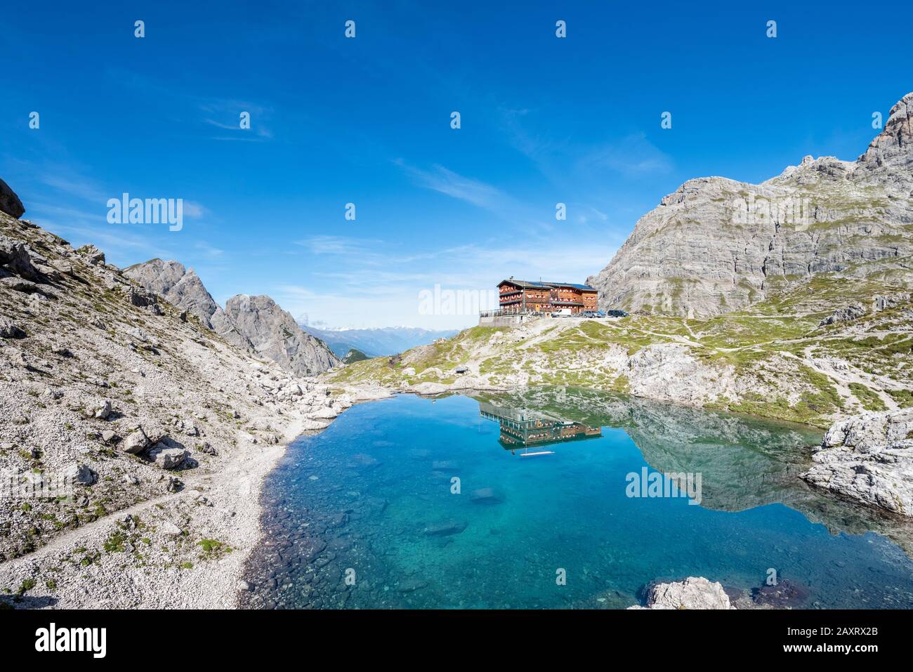 Lienz, Lienz Dolomites, East Tyrol, Austria. The Laserzsee with the ... Lienz, Lienz Dolomites, East Tyrol, Austria. The Laserzsee with the ...
