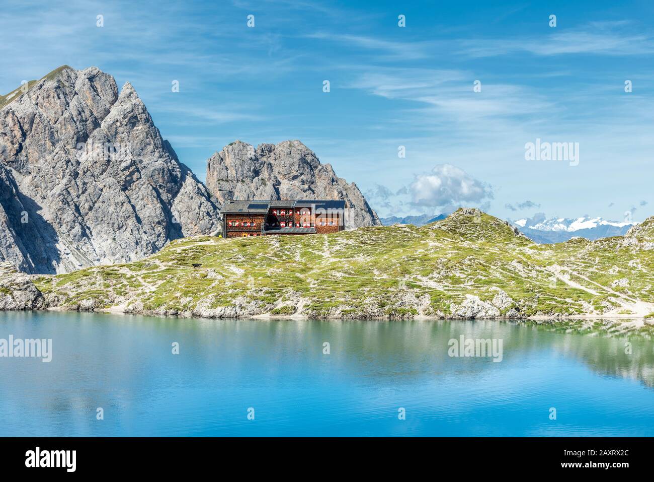 Lienz, Lienz Dolomites, East Tyrol, Austria. The Laserzsee with the ...