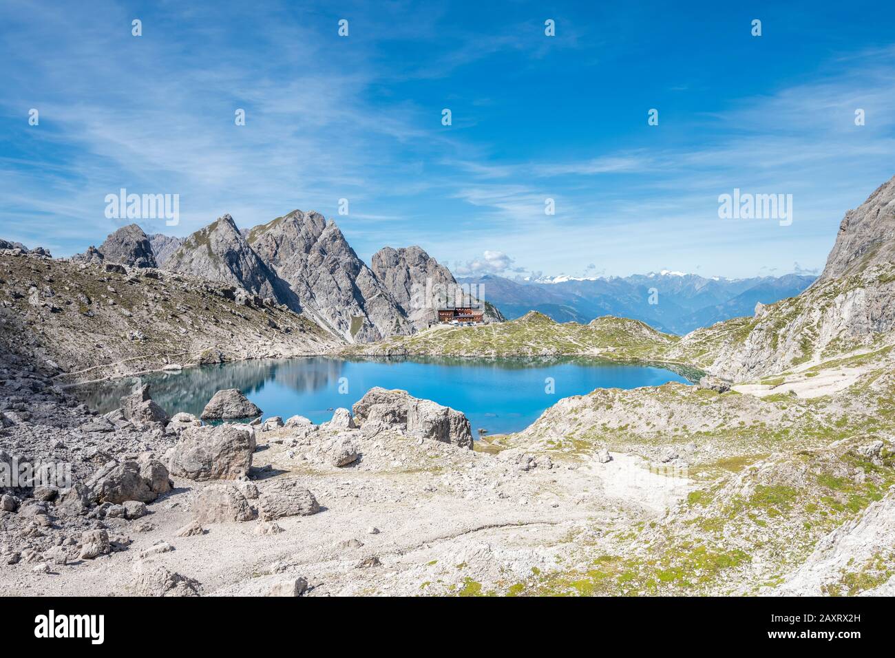 Lienz, Lienz Dolomites, East Tyrol, Austria. The Laserzsee with the ...