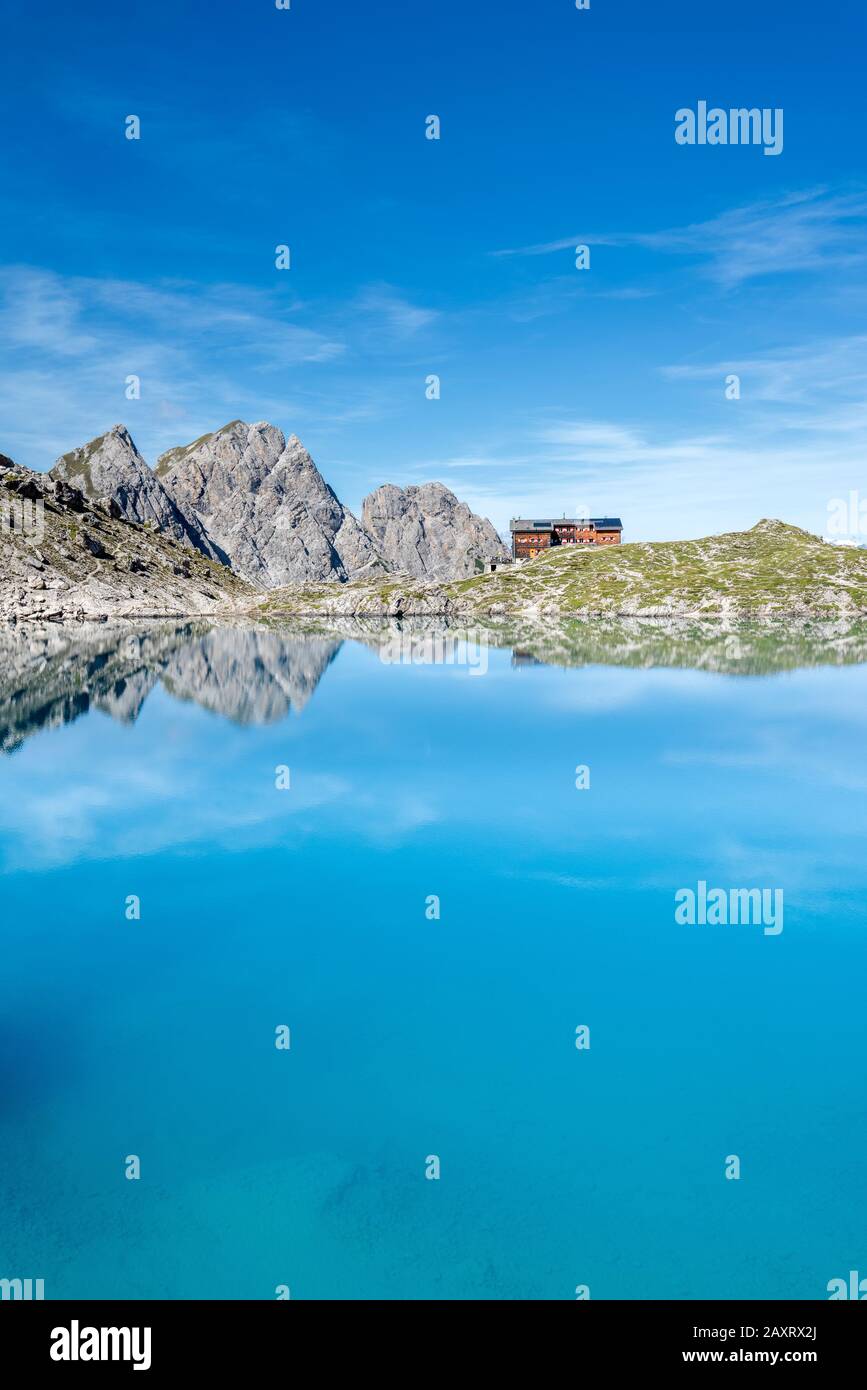 Lienz, Lienz Dolomites, East Tyrol, Austria. The Laserzsee with the ...