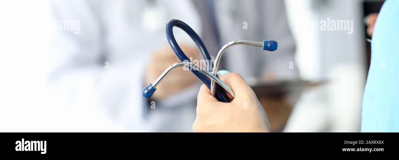 Doctor using medical equipments Stock Photo - Alamy