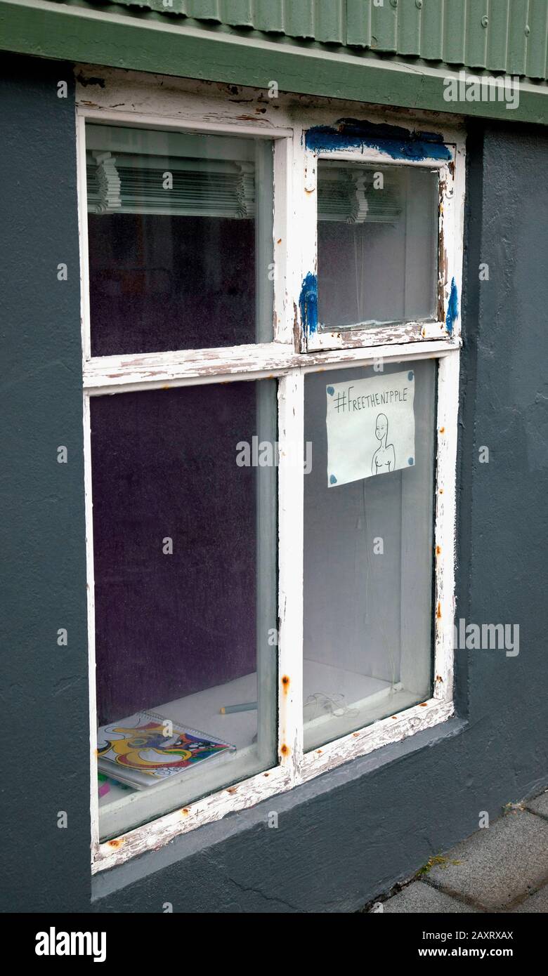 Statement, Window, Iceland, Reykjavik Stock Photo - Alamy