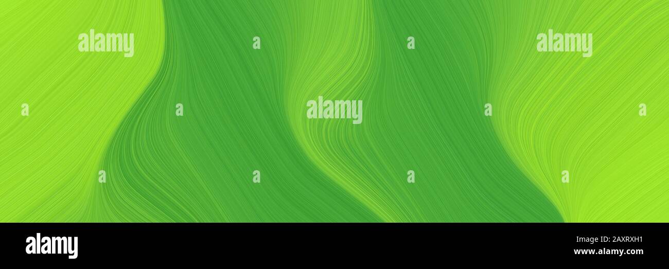 surreal banner design with moderate green, dark green and yellow green ...