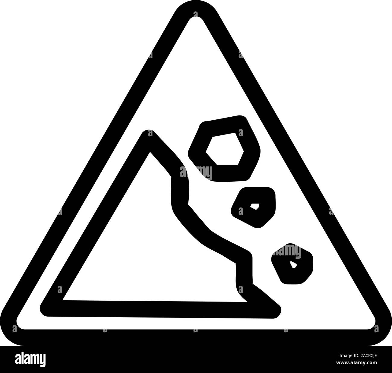 landslide Icon vector. Isolated contour symbol illustration Stock ...
