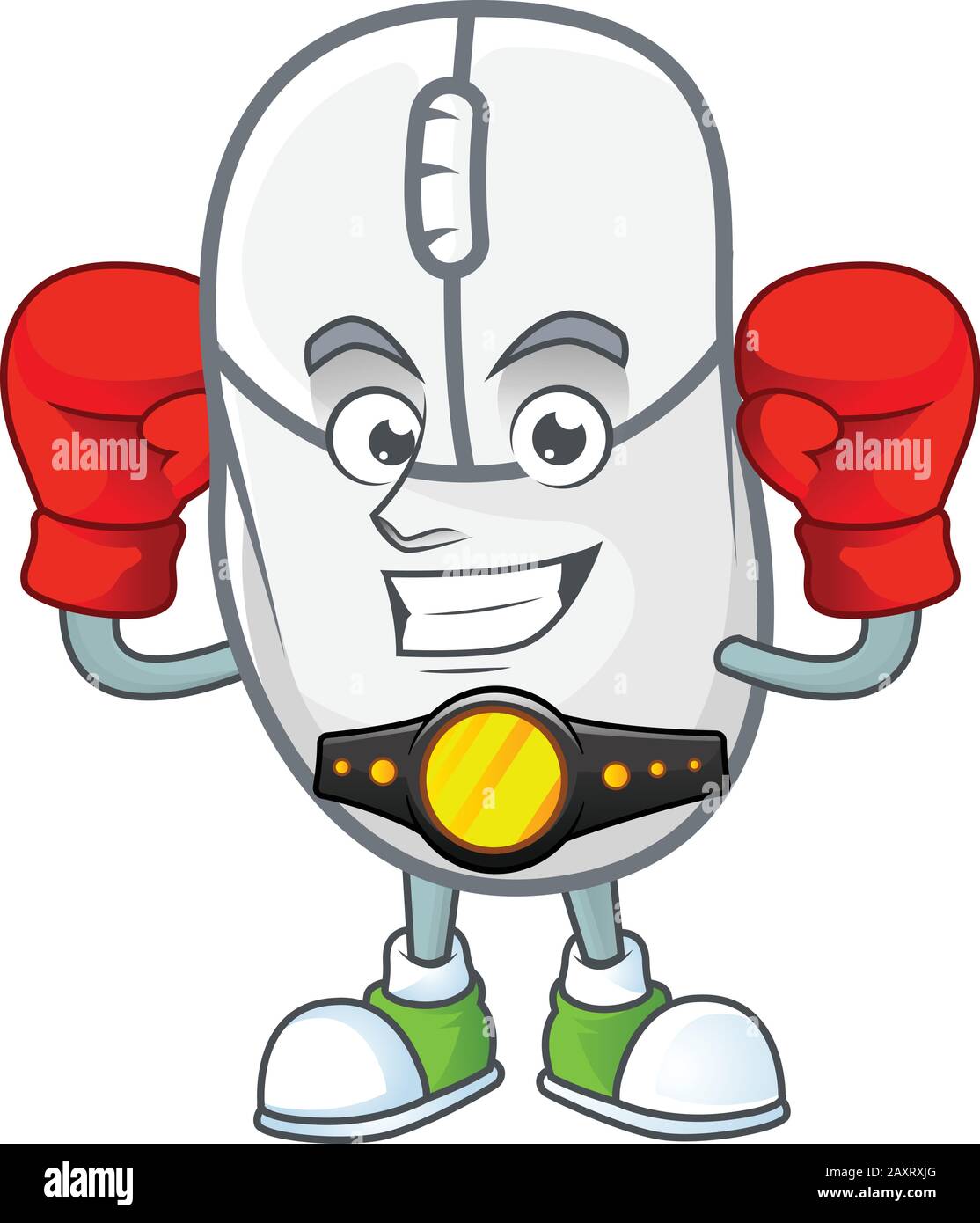 A sporty Boxing white mouse cartoon character design style Stock Vector ...