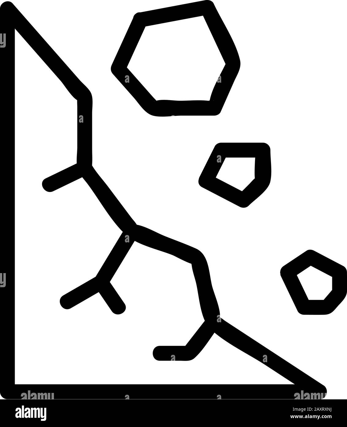 landslide Icon vector. Isolated contour symbol illustration Stock ...