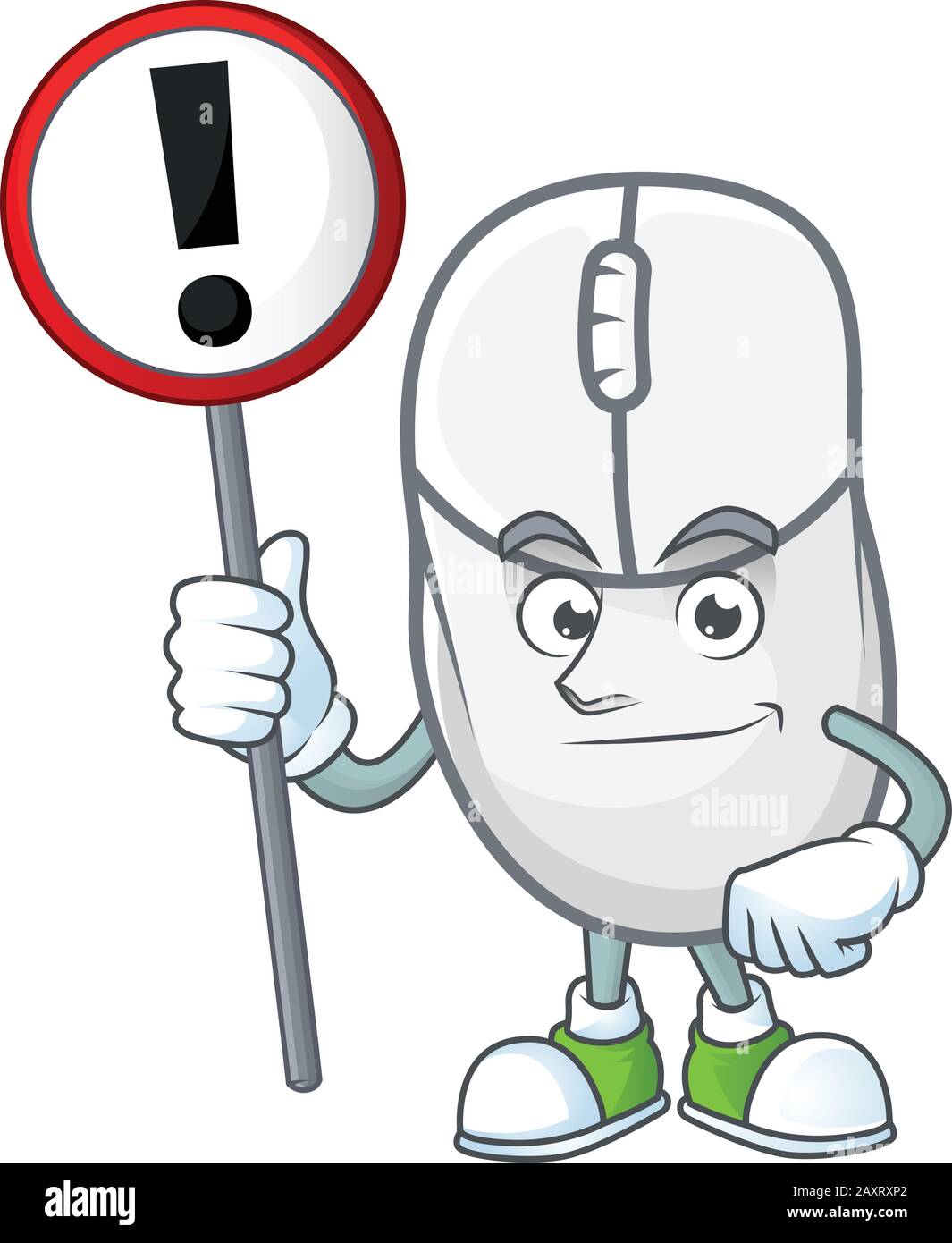 Cartoon character design of white mouse rise up a broad Stock Vector ...