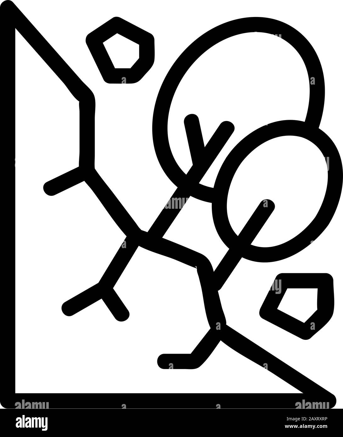 landslide Icon vector. Isolated contour symbol illustration Stock ...