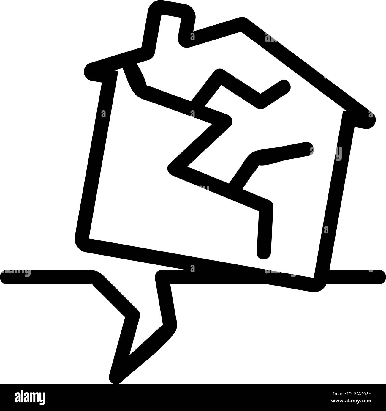 landslide Icon vector. Isolated contour symbol illustration Stock ...