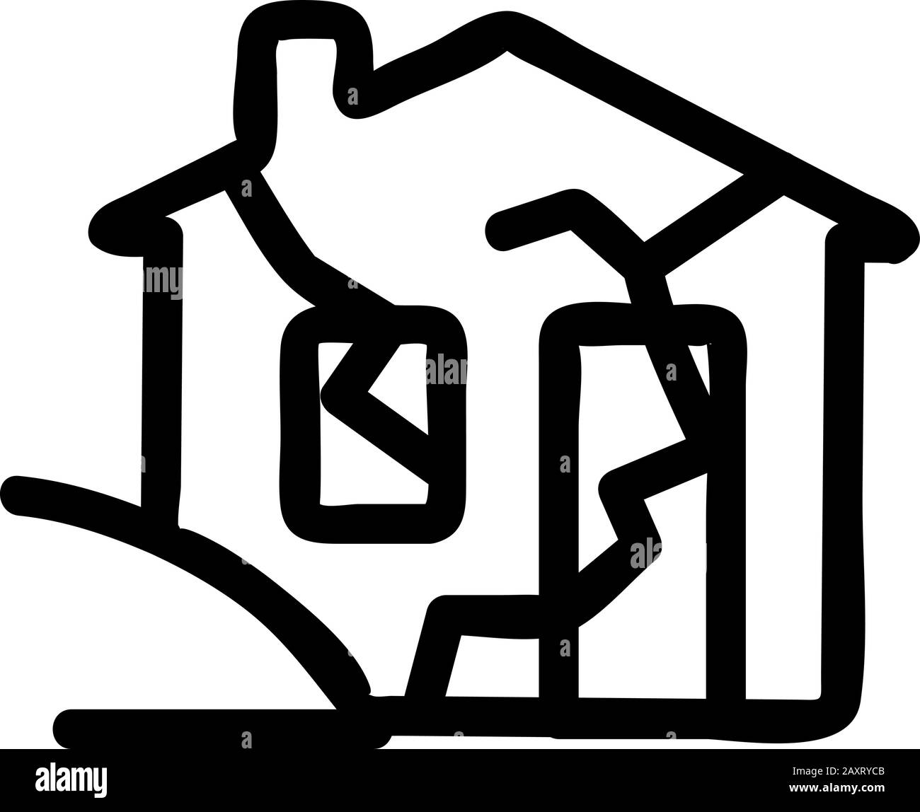 landslide Icon vector. Isolated contour symbol illustration Stock ...