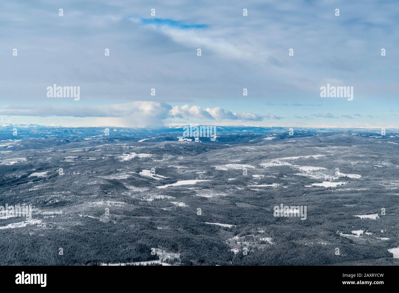 Aerial view snowed mountain landscape hi-res stock photography and ...