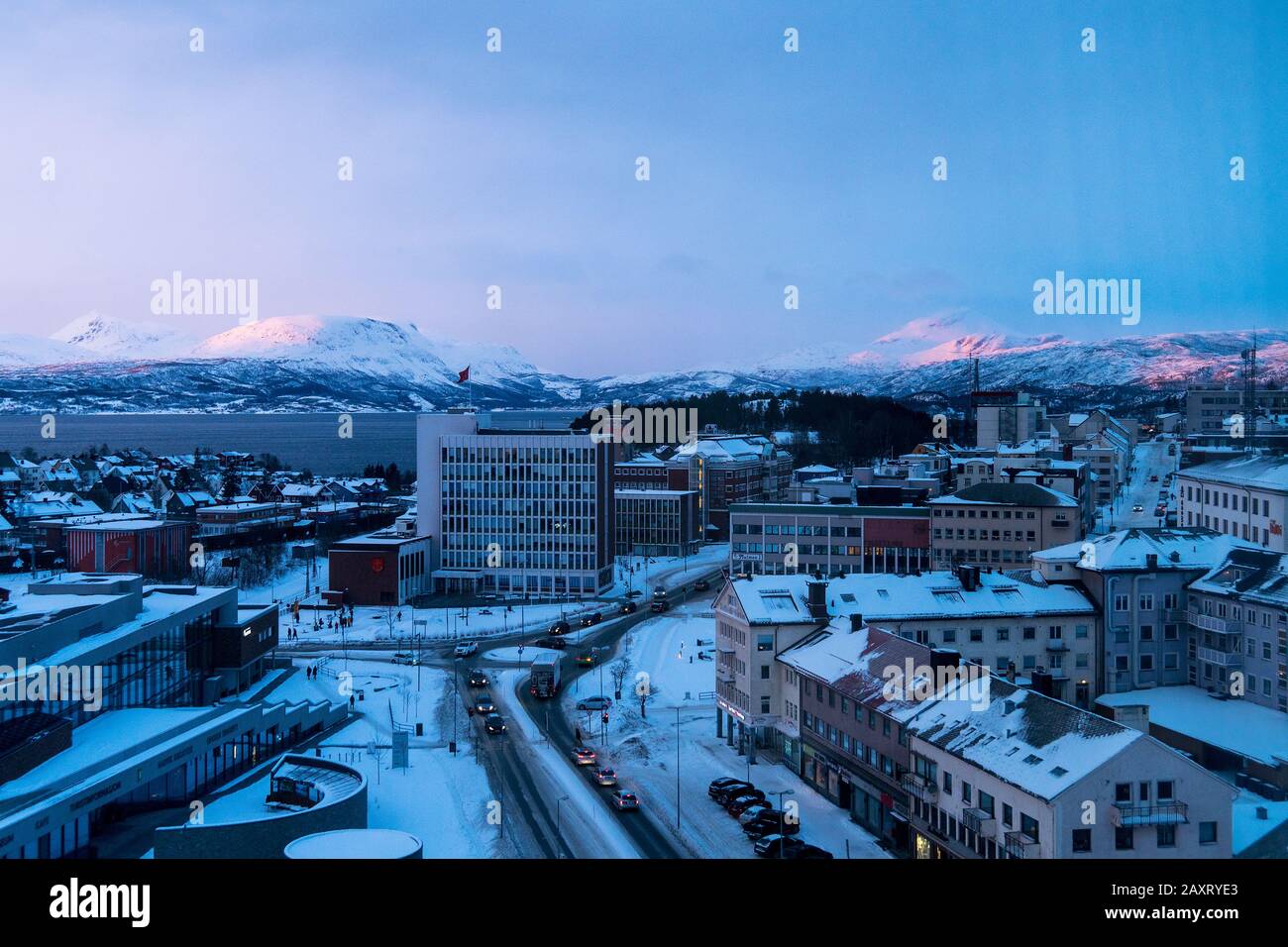 Norway, Narvik, evening light Stock Photo - Alamy