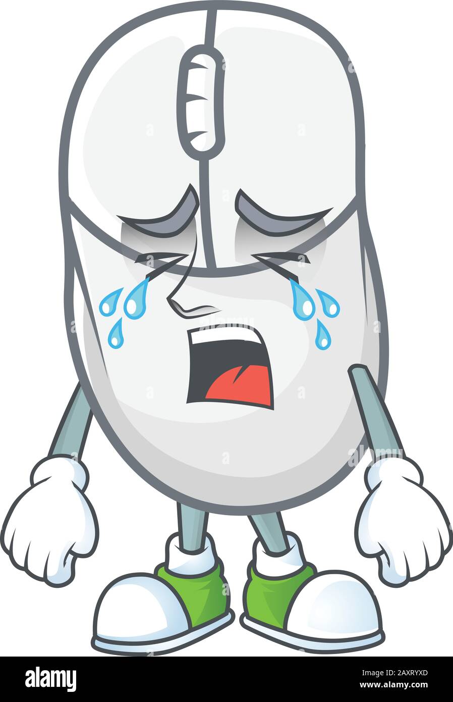 A crying white mouse mascot design style Stock Vector Image & Art - Alamy