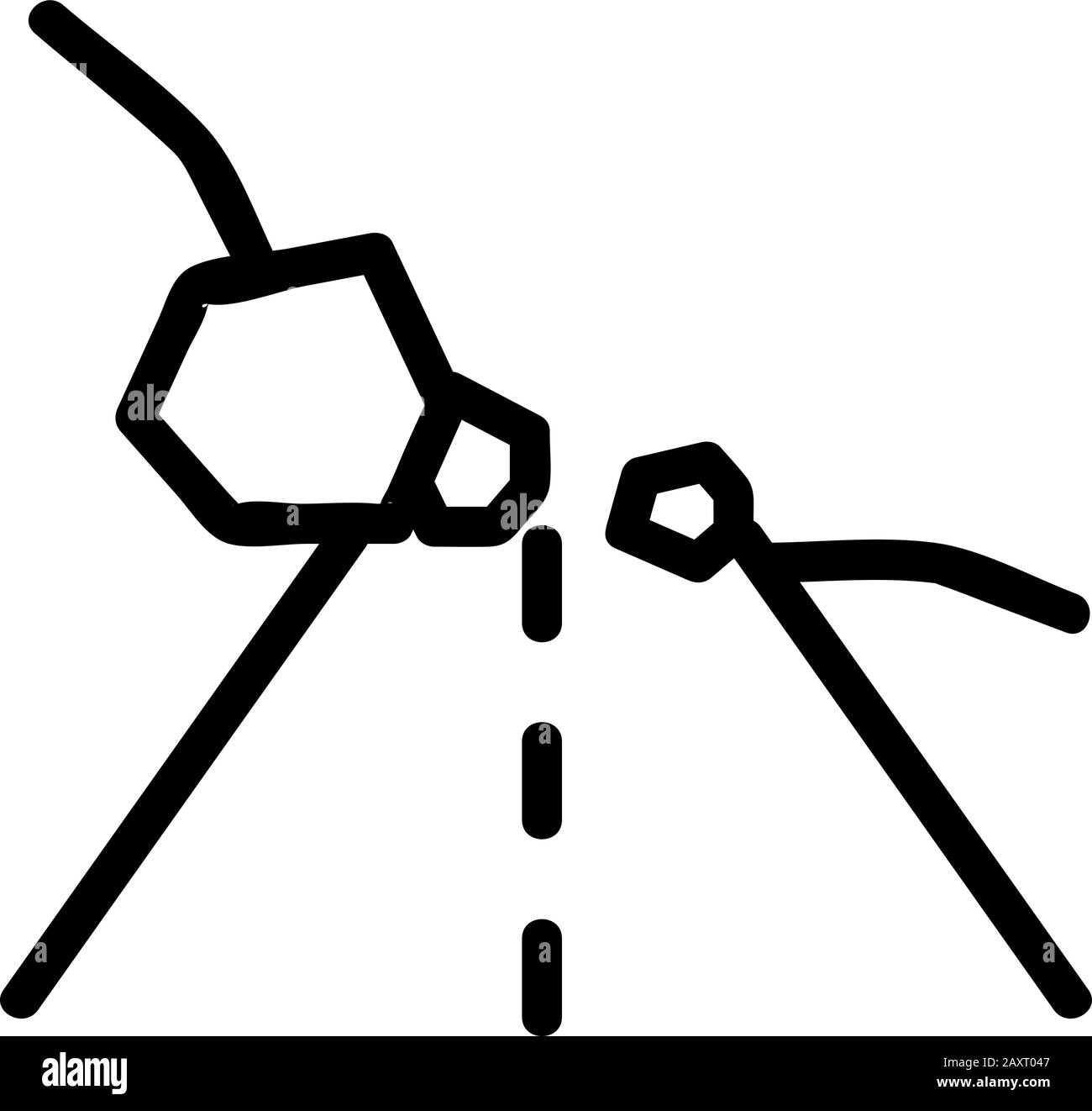 landslide Icon vector. Isolated contour symbol illustration Stock ...