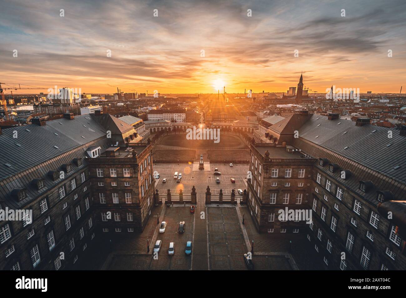 Christiansborg Palace in central Copenhagen, home to the Danish Prime ...