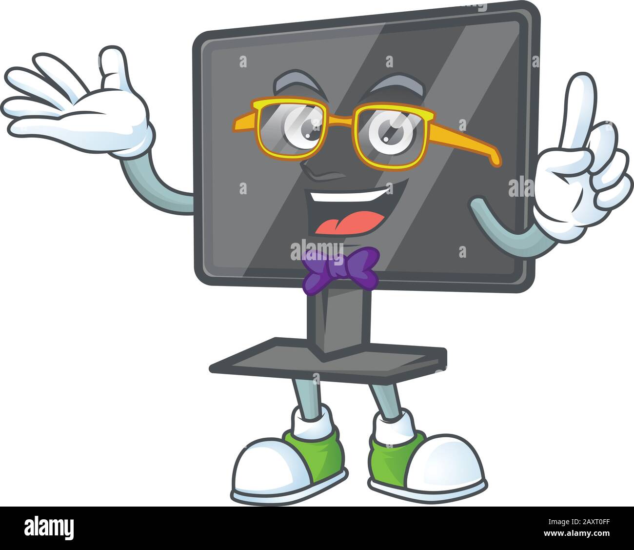 The Geek character of computer screen mascot design Stock Vector Image ...