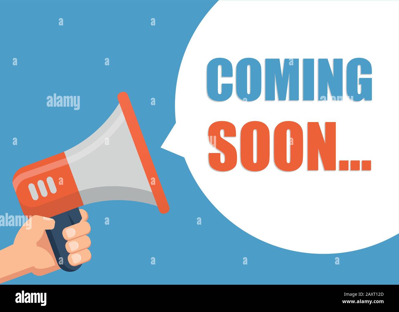 Coming soon sign speech Stock Vector Images - Alamy