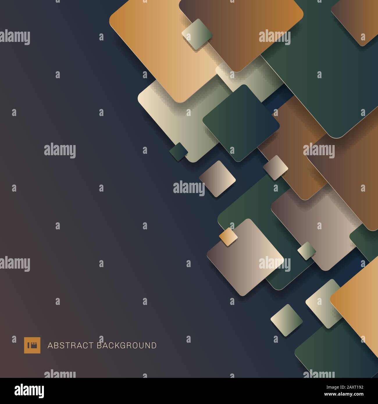 Abstract 3D modern geometric squares pattern futuristic on blue ...