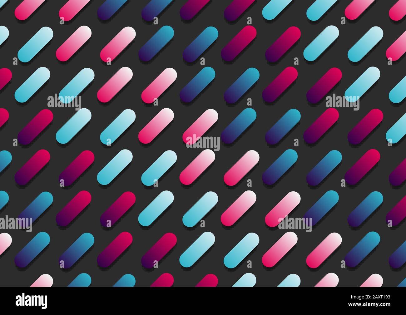 Abstract pink and blue gradient color rounded line diagonal pattern on ...