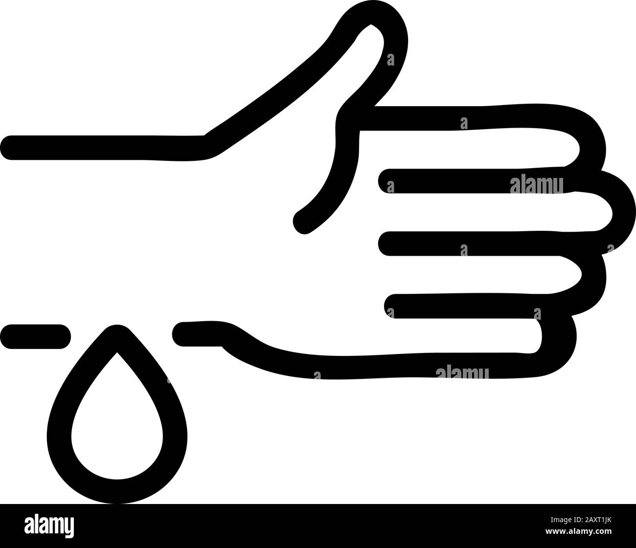blood hand icon vector. Isolated contour symbol illustration Stock ...