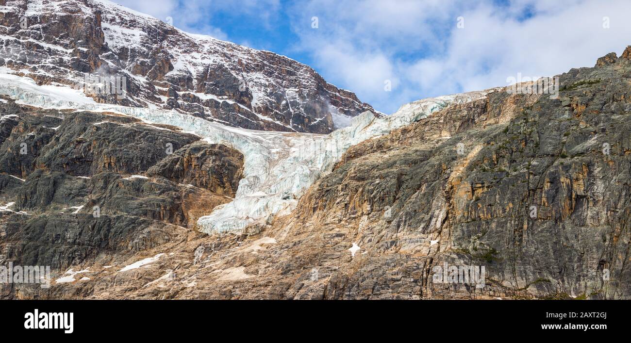 Angel glacier at Mount Edith Cavell, Jasper National Park, Canada Stock ...