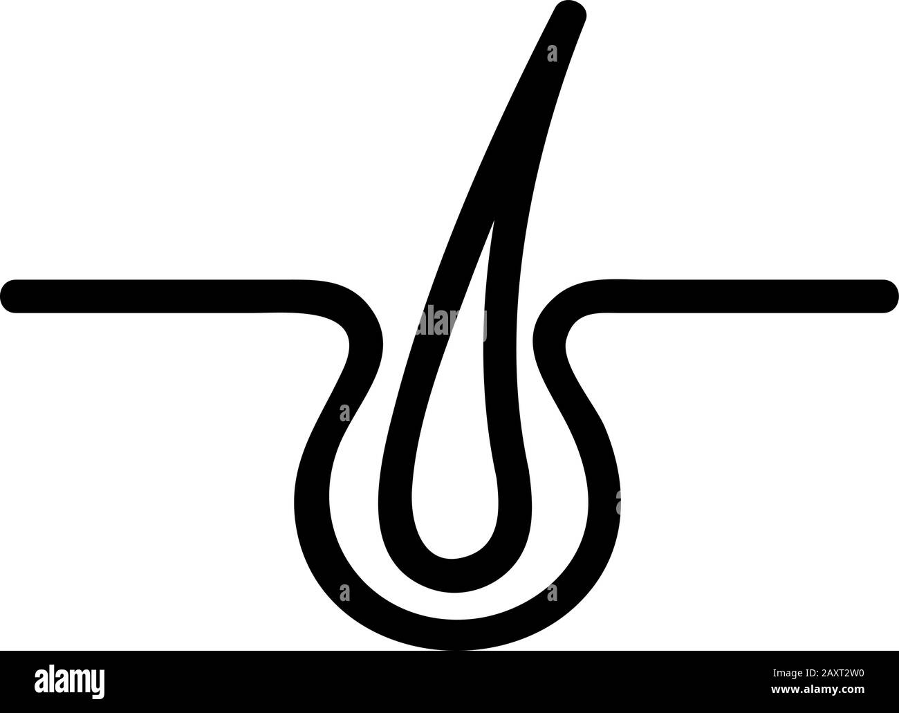 Hair transplant icon vector. Isolated contour symbol illustration Stock ...