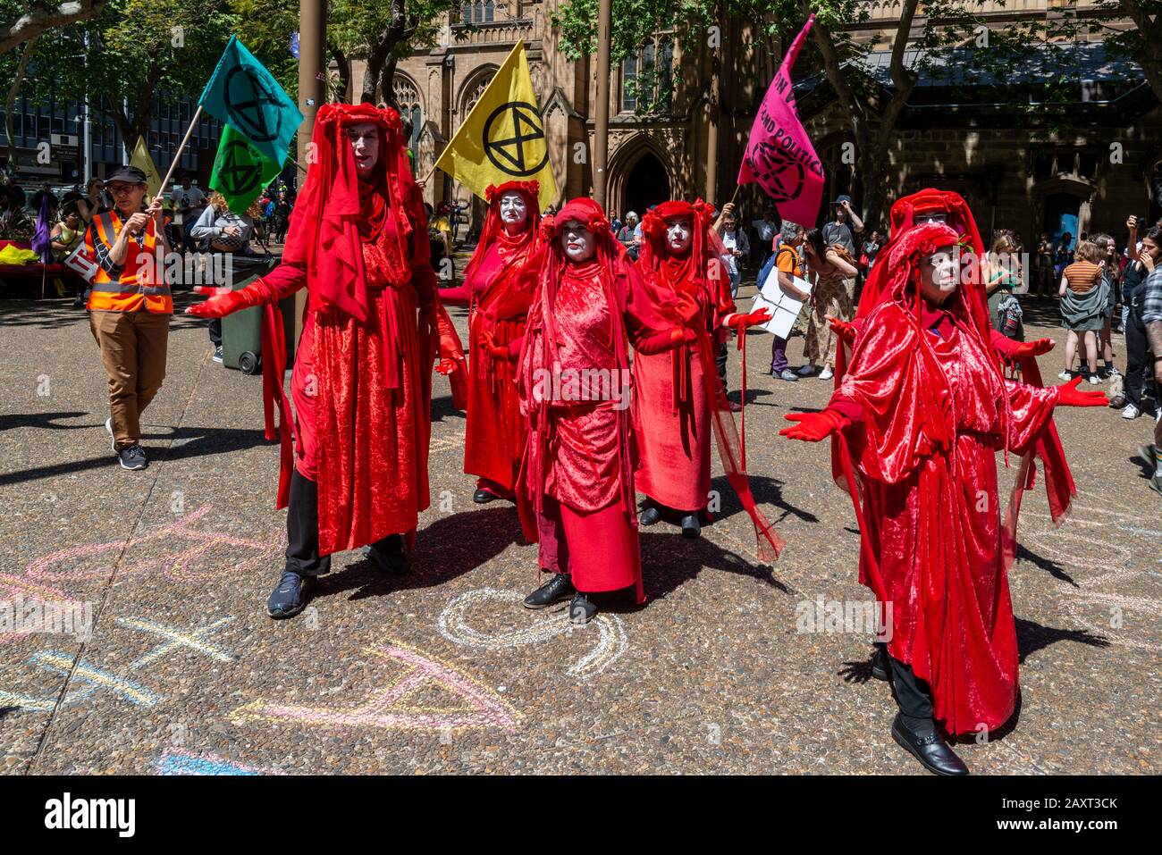 Sydney, Australia - October 8, 2019 - Red Rebels joined hundreds of ...