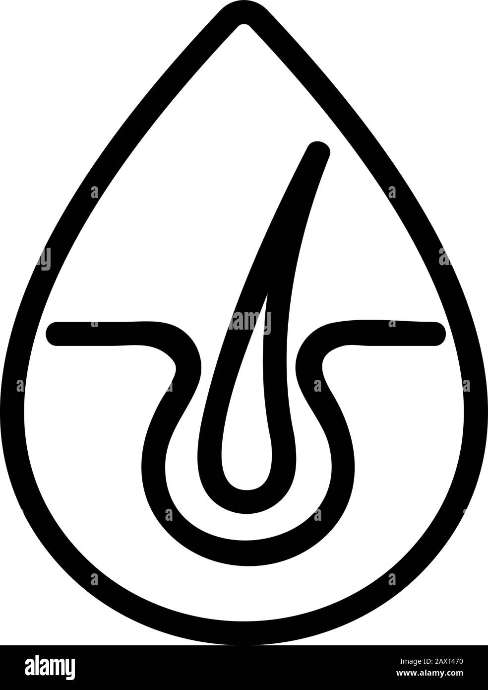 Hair loss icon vector. Isolated contour symbol illustration Stock ...