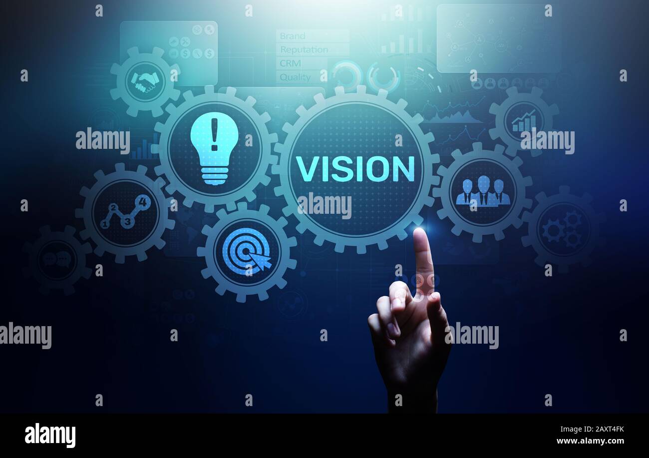 Vision, Business intelligence and strategy concept on virtual screen ...