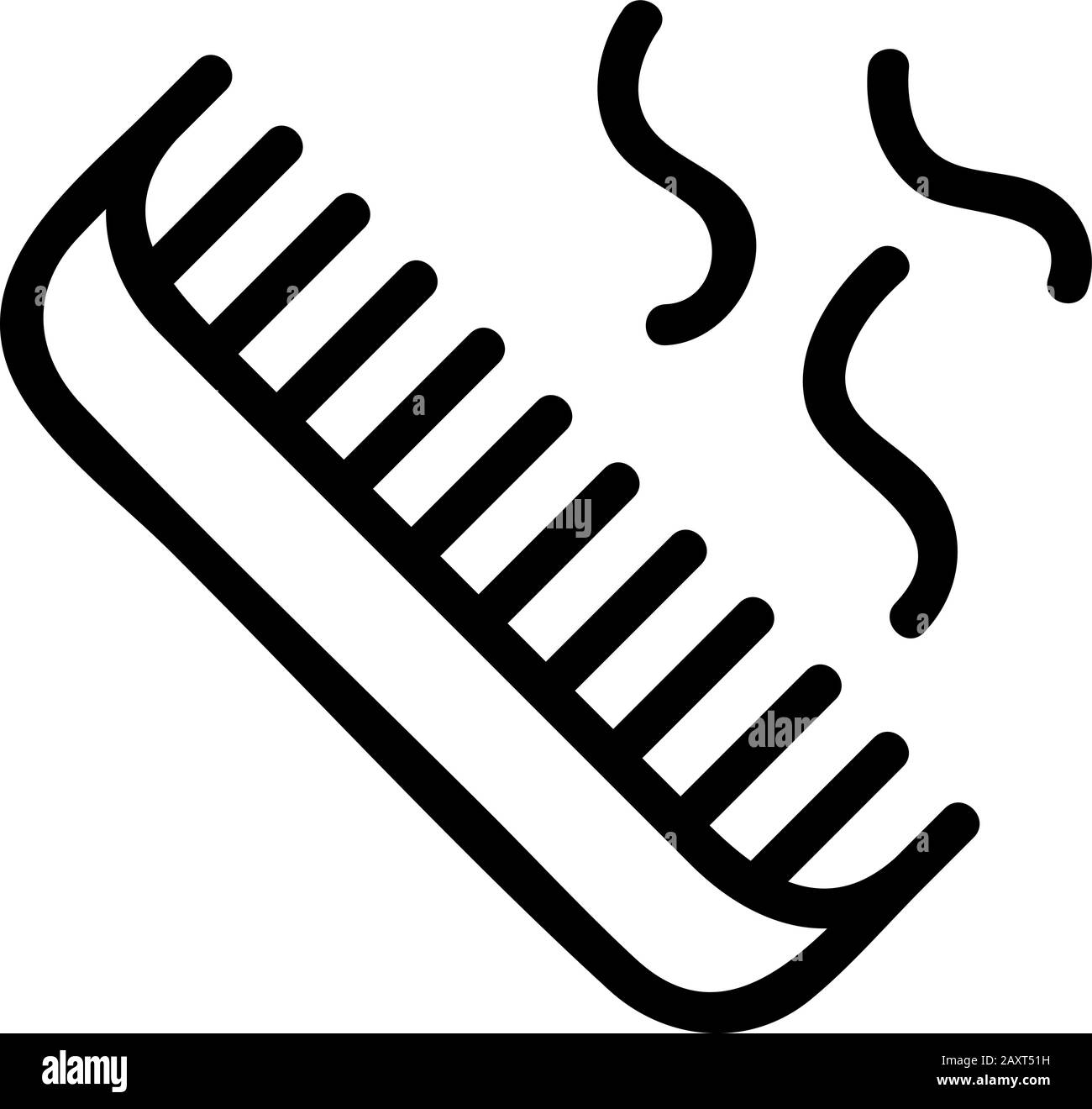 Hair loss icon vector. Isolated contour symbol illustration Stock ...