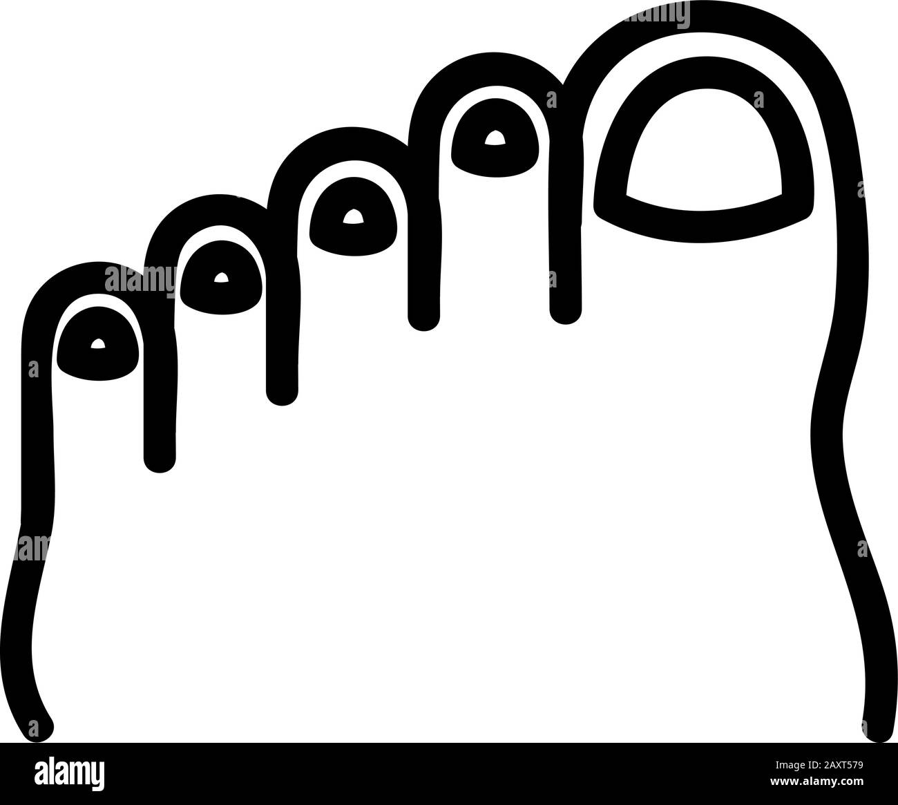 foot icon vector. Isolated contour symbol illustration Stock Vector ...