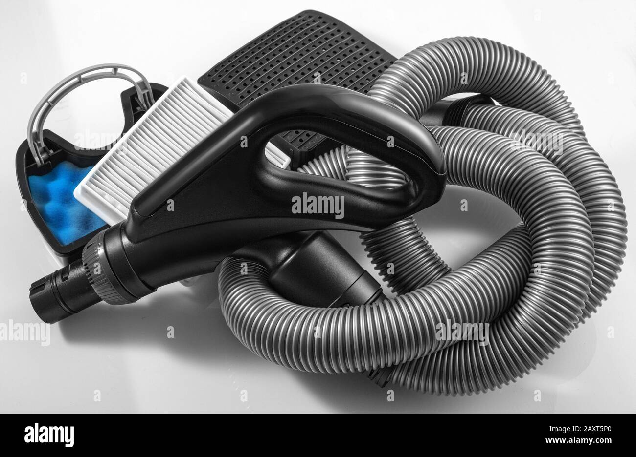 Set of vacuum cleaner accessories on a white background Stock Photo - Alamy