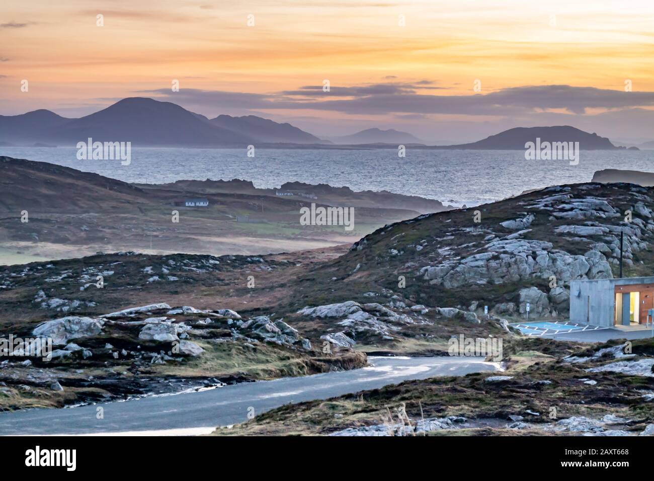 Rugged landscape at Malin Head in County Donegal - Ireland Stock Photo ...