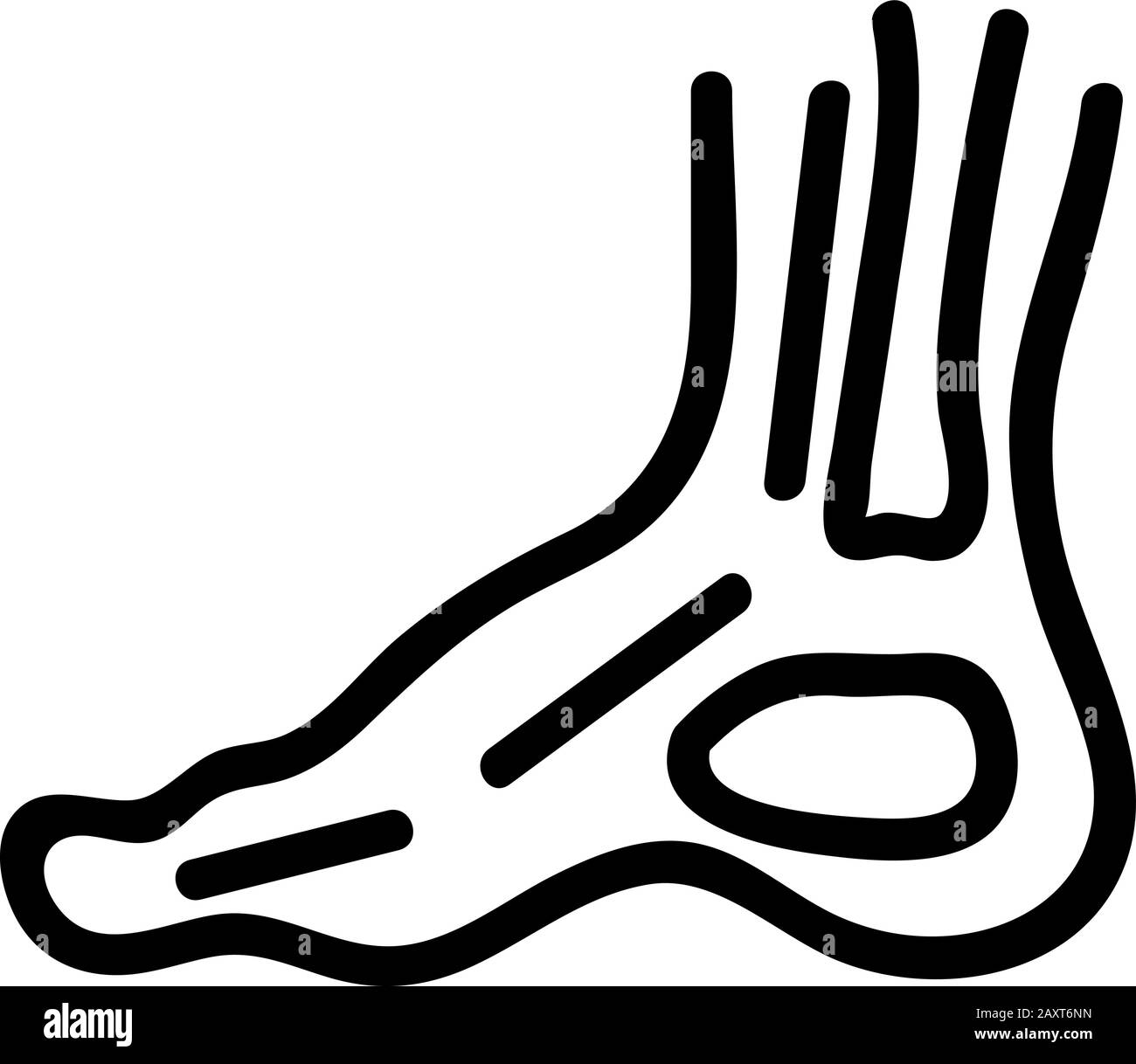 foot icon vector. Isolated contour symbol illustration Stock Vector ...