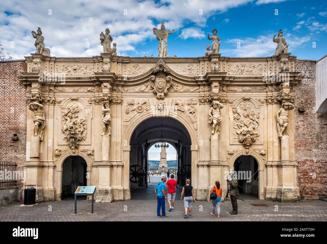 Gate at Strada Mihai Viteazul, Alba Carolina Citadel in Alba Julia, Alba County, Transylvania ...