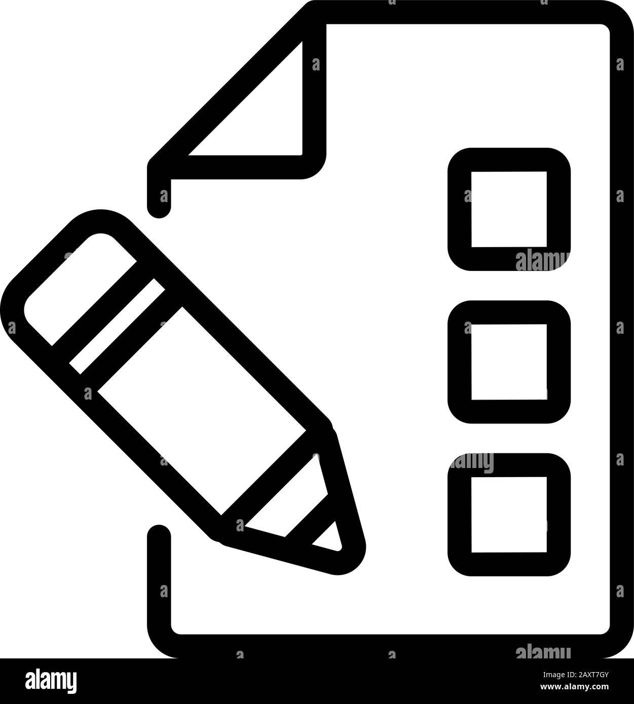 exam academy icon vector. Isolated contour symbol illustration Stock ...