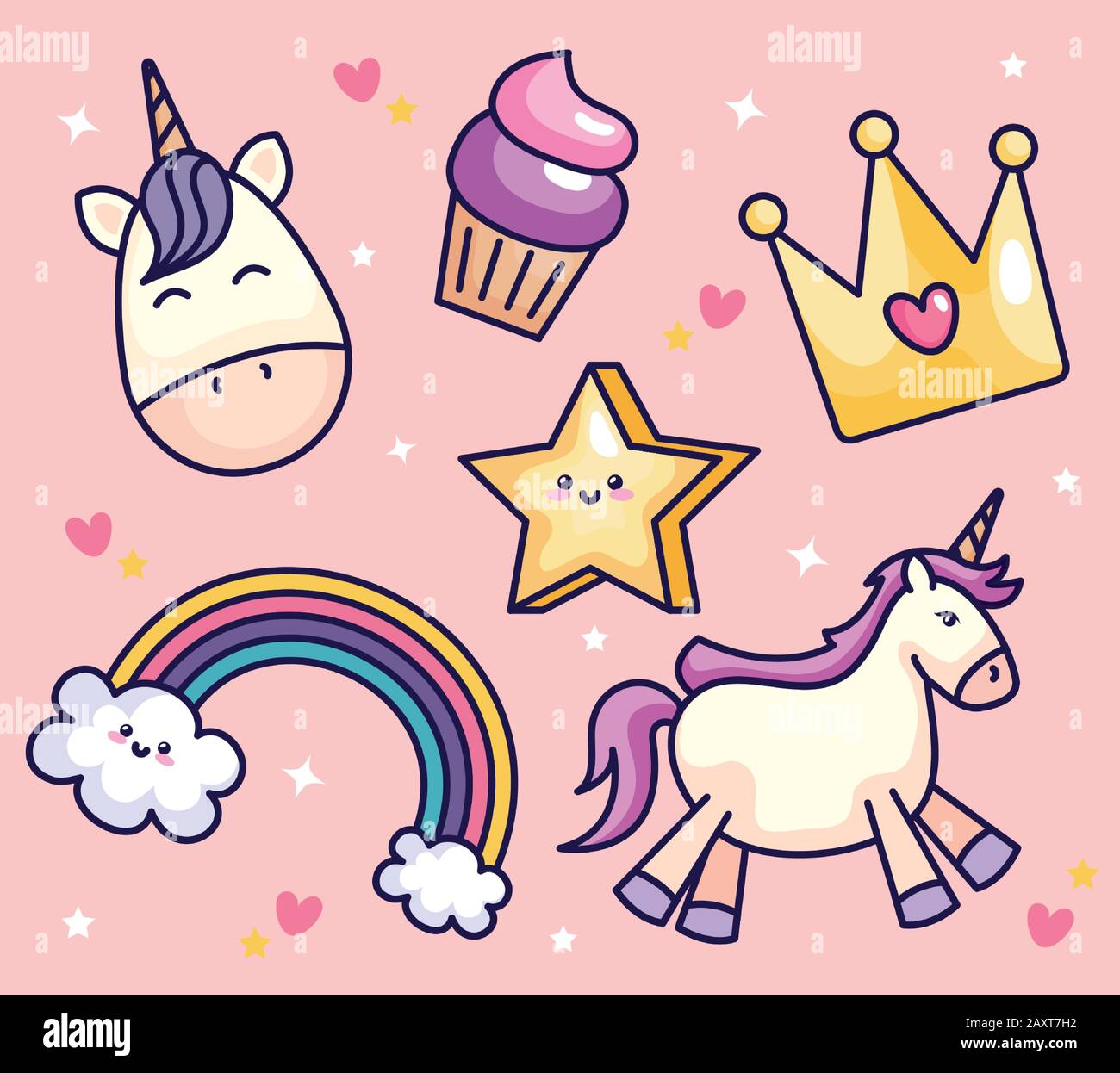 collection of cute and fantasy icons Stock Vector Image & Art - Alamy