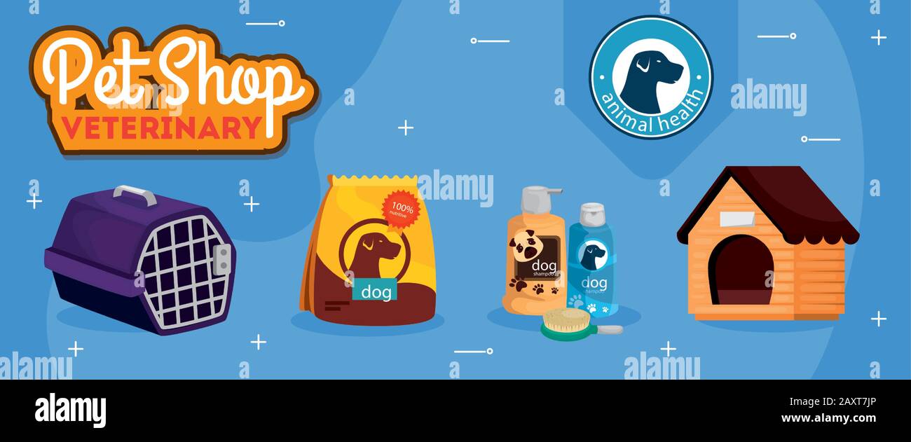 pet shop veterinary with icons Stock Vector Image & Art - Alamy