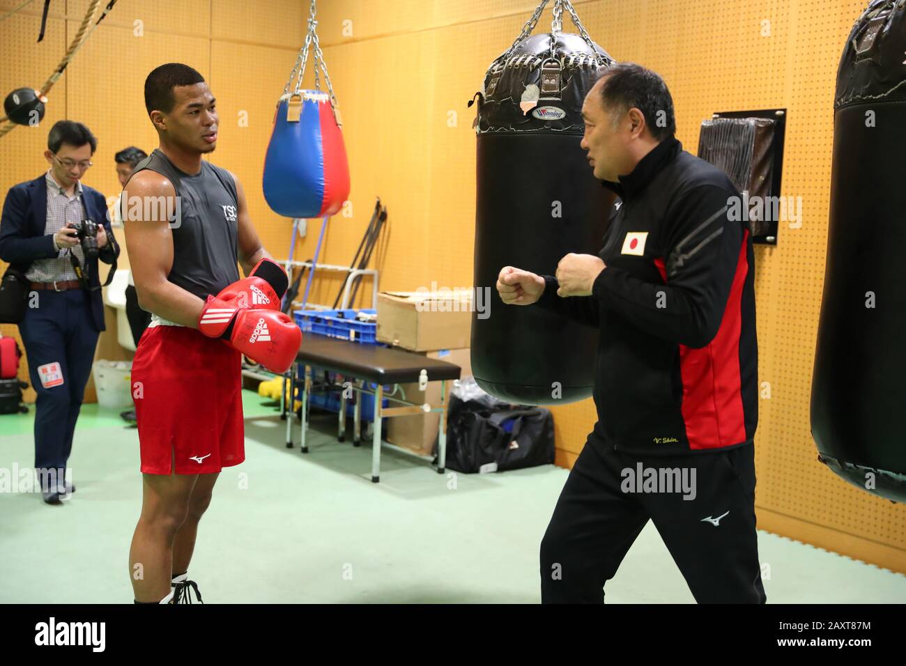 Tokyo, Japan. 13th Feb, 2020. (L-R) Sewon Okazawa, Vladimir Shin (JPN ...