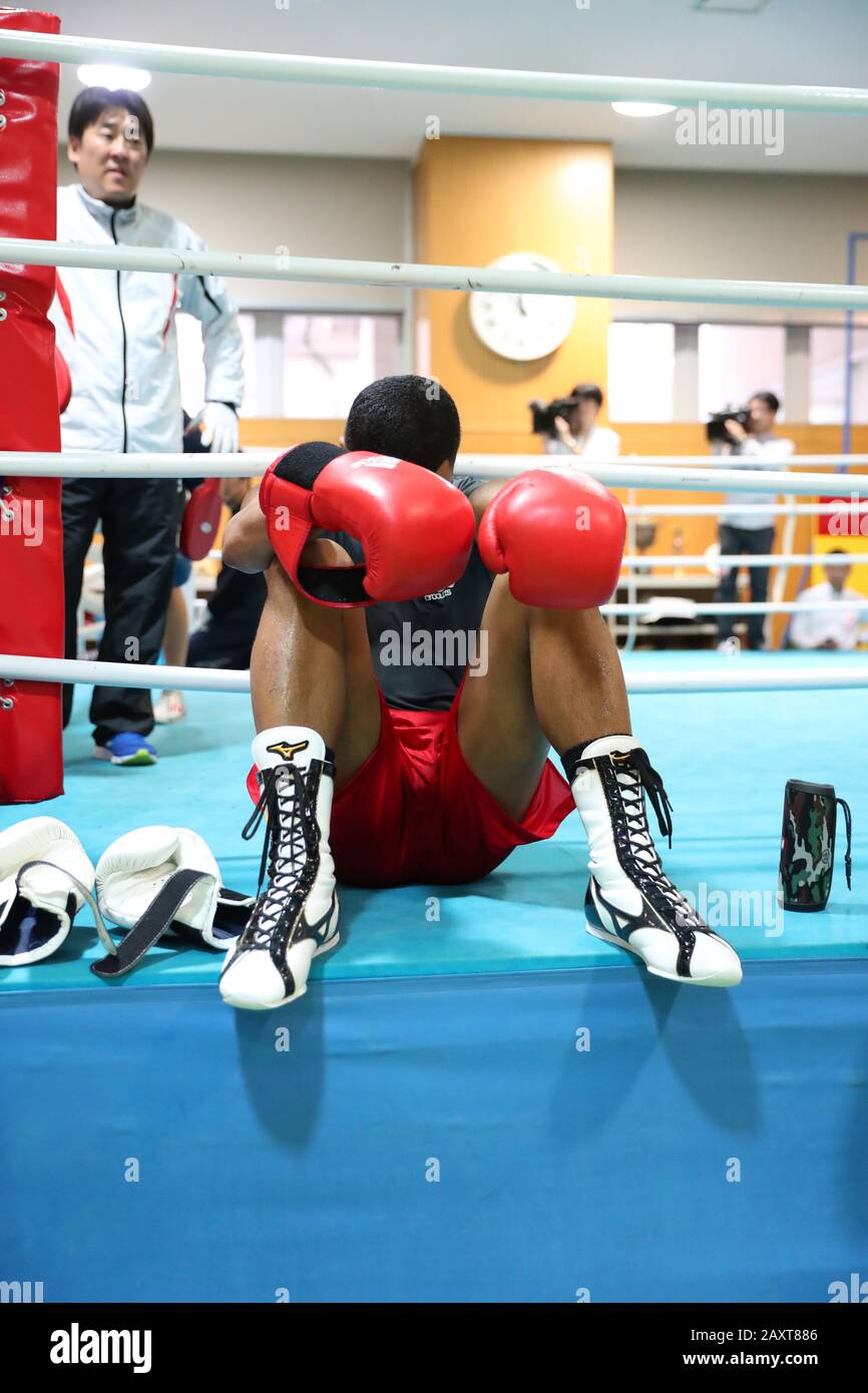 Tokyo, Japan. 13th Feb, 2020. Sewon Okazawa (JPN) Boxing : Training ...