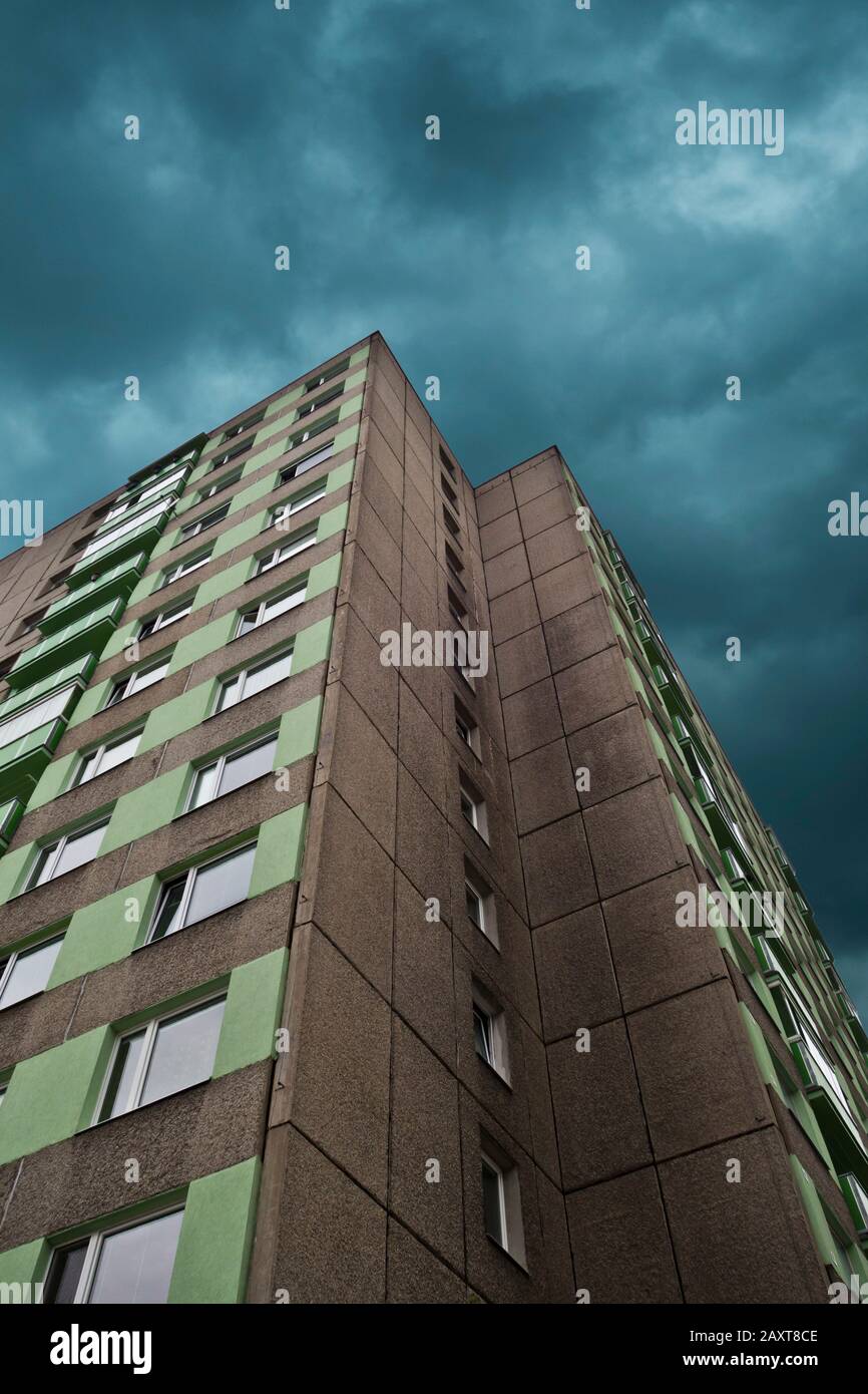 residential apartments multi story building of Communist era in former ...