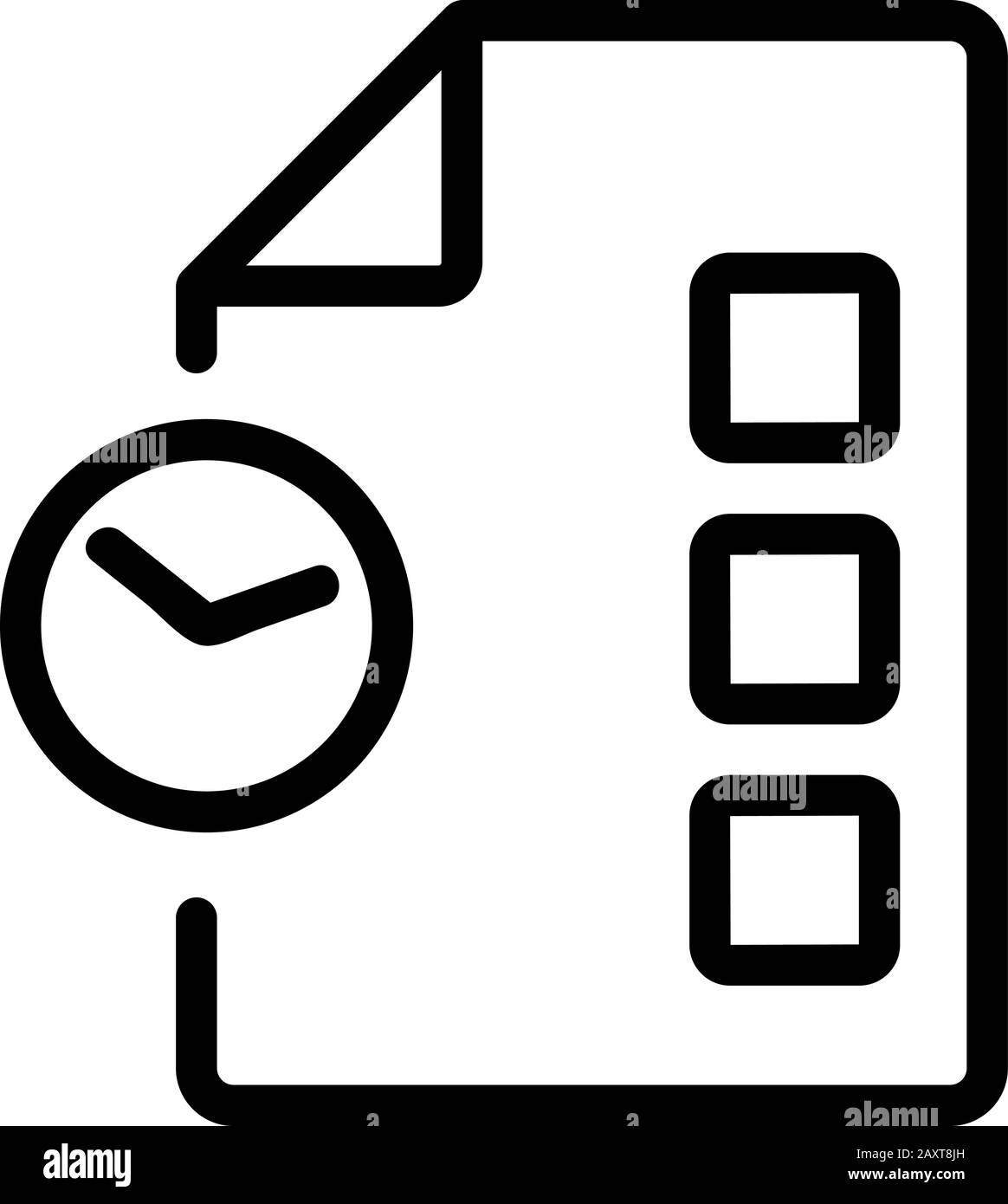 Exam test knowledge icon vector. Isolated contour symbol illustration ...