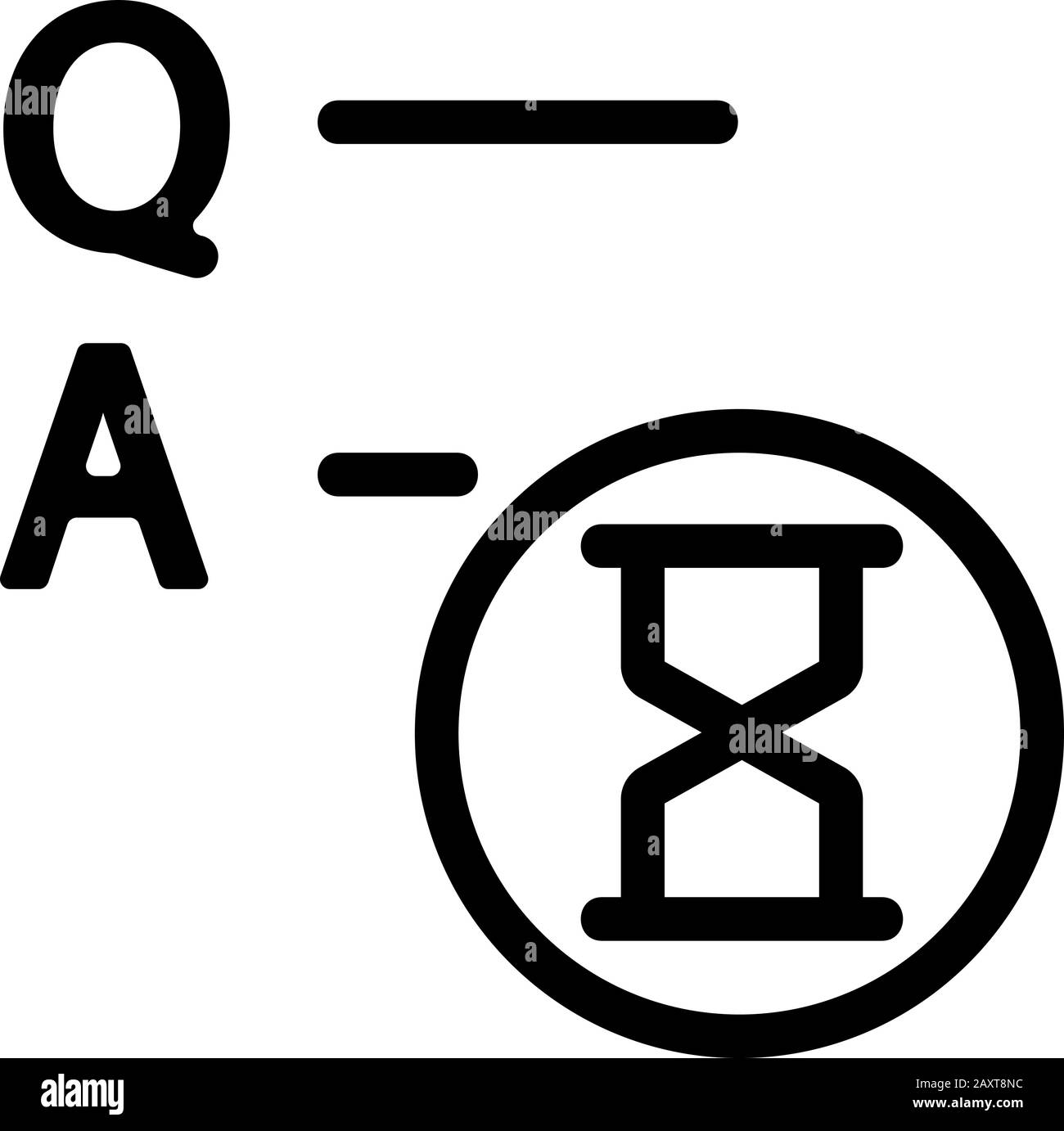 Exam test knowledge icon vector. Isolated contour symbol illustration ...