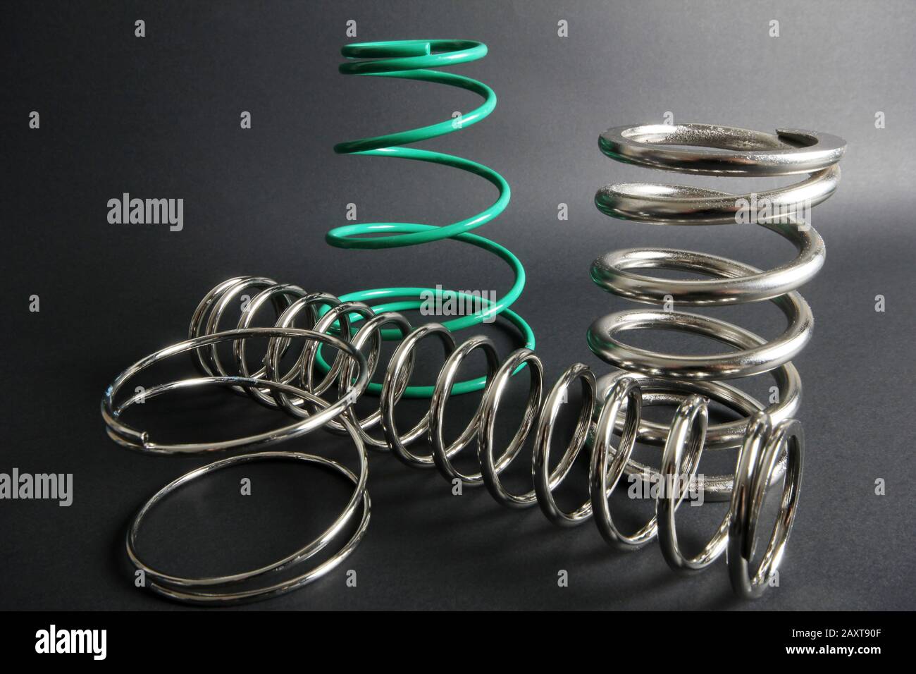 new metal springs texture background Stock Photo - Alamy