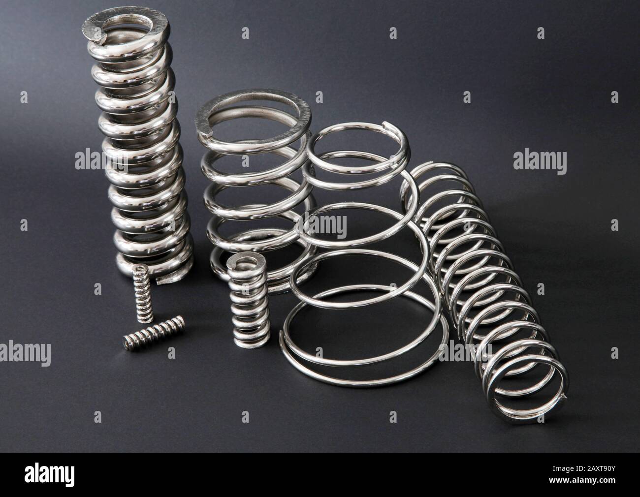 new metal springs texture background Stock Photo - Alamy