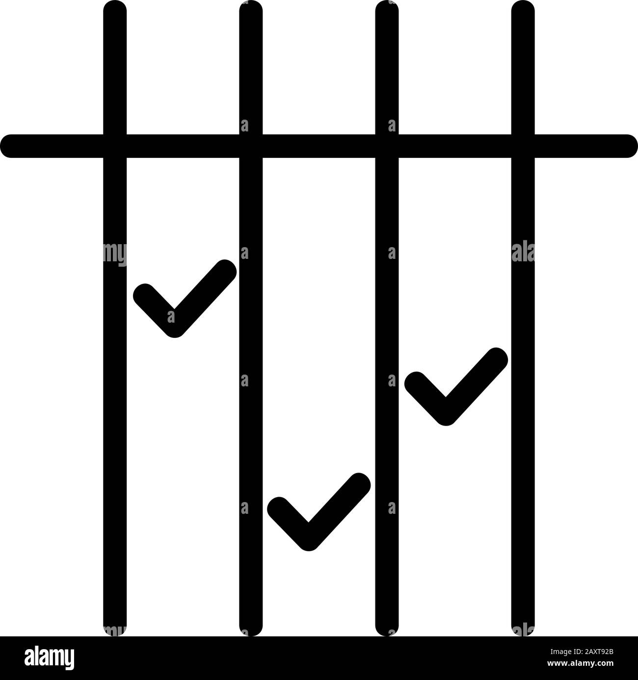 Exam test knowledge icon vector. Isolated contour symbol illustration ...