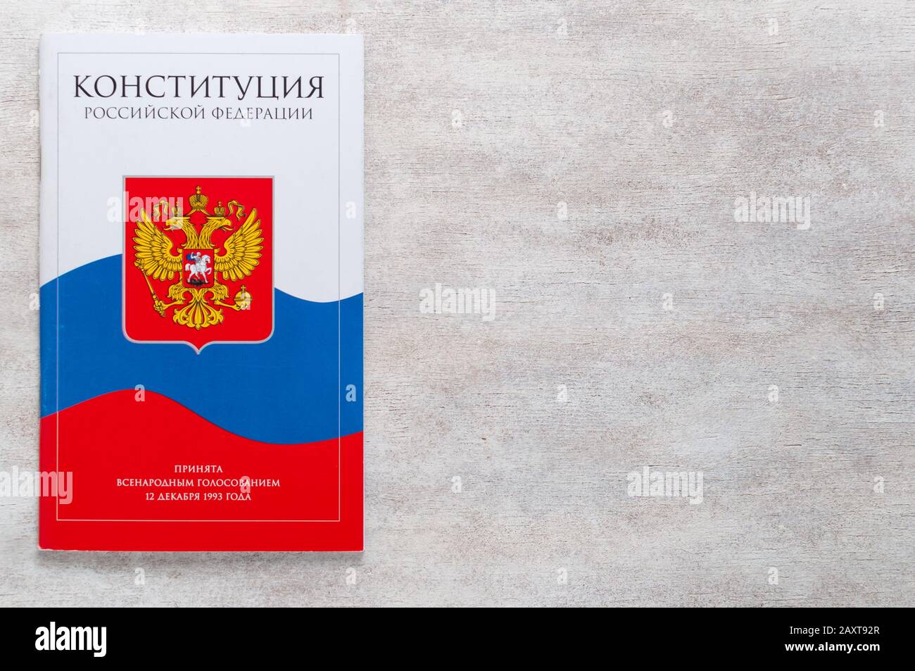 Kazan, Russia-January, 20, 2020.The Constitution is the basic law of ...