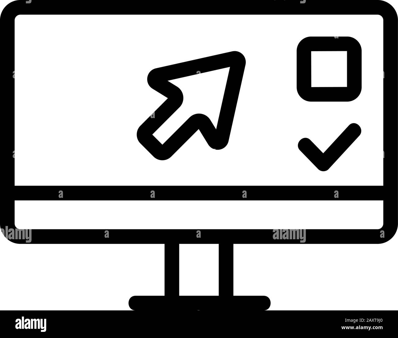 exam testing icon vector. Isolated contour symbol illustration Stock ...